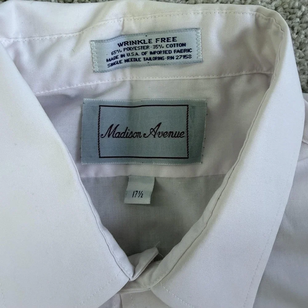 Madison Avenue | Shirts | Vintage Madison Avenue Dress Shirt Mens 75 ...